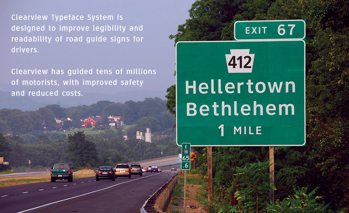 ClearviewHWY Highway Road Sign Fonts
