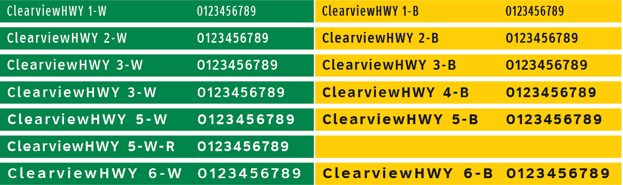 ClearviewHWY | Highway Road Sign Fonts